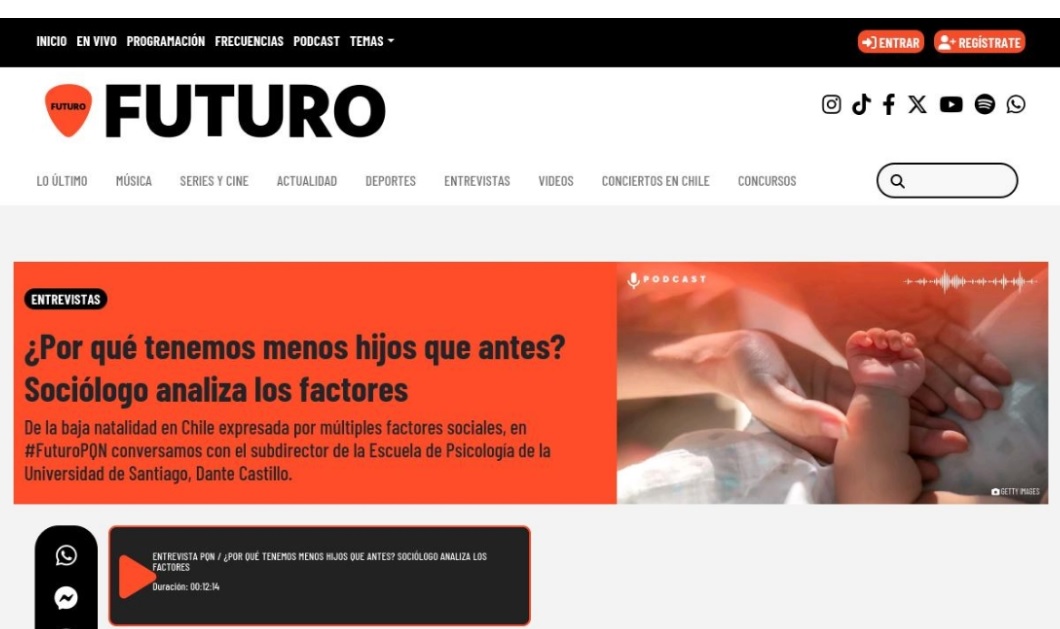 “Solo 1,3 hijos por mujer en promedio”: Dr. Dante Castillo se refiere a ...